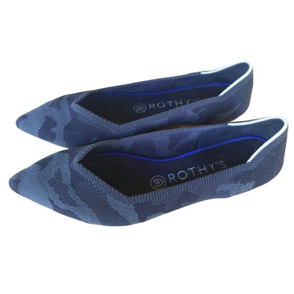 Rothy's | Shoes | Rothys Size 85 Dark Gray Camo Pointed Toe Flats ...